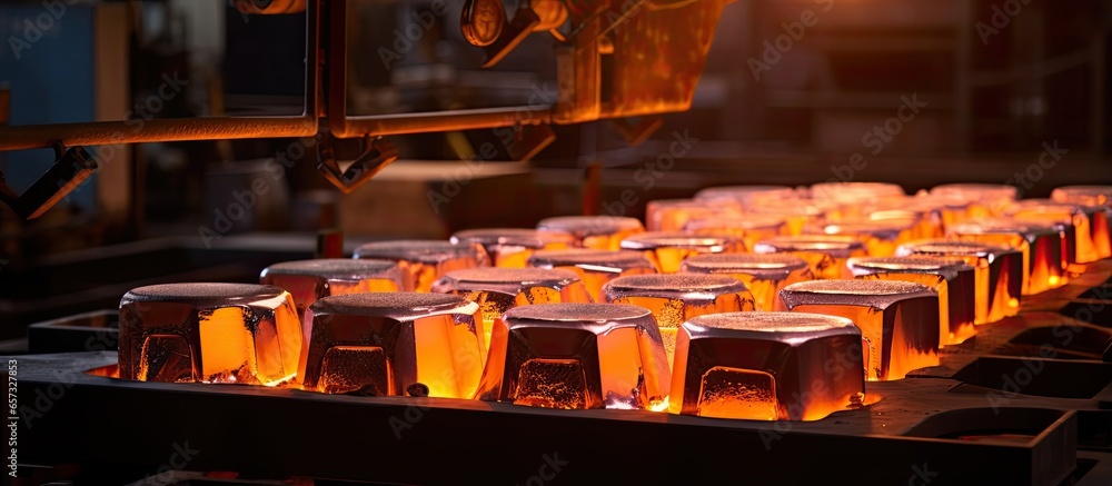 Observation of copper casting in the smelting process of an industrial ...