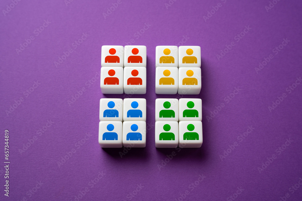 Divide people into groups. Break it down into teams. Market ...