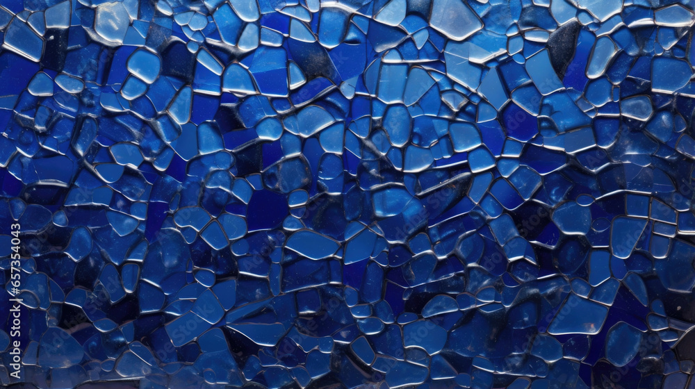 Texture of seeded glass in a deep cobalt blue, with seeds varying in ...