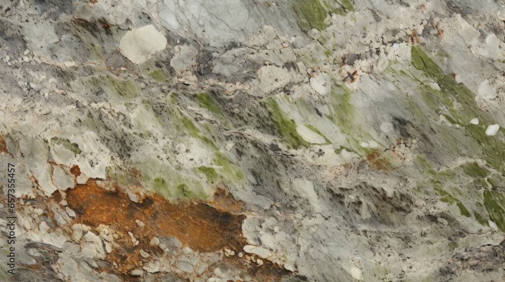 Texture of a speckled mossy diorite slab, showcasing a range of earthy ...