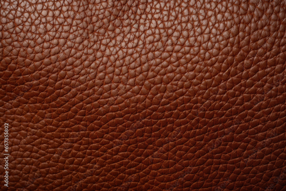 Closeup of aniline leather with a pebbled texture the leather has a tactile surface with small ...