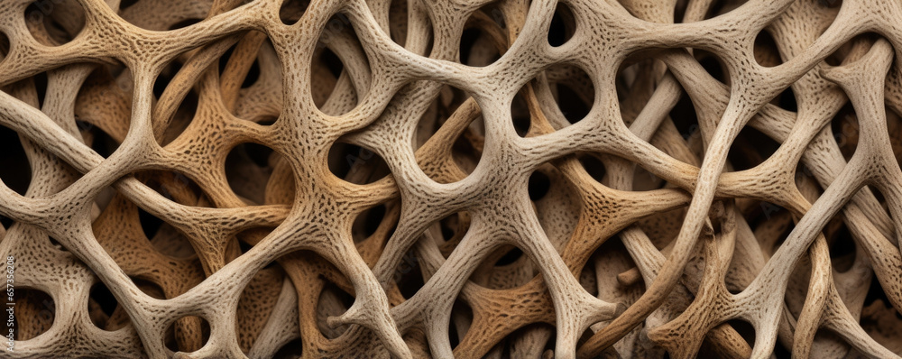 Texture of a bumpy antler surface. The surface is covered in uneven ...