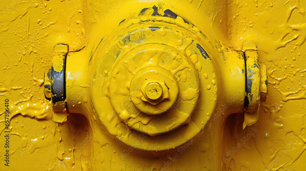 Texture of a wellused fire hydrant, its metal exterior coated in layers ...