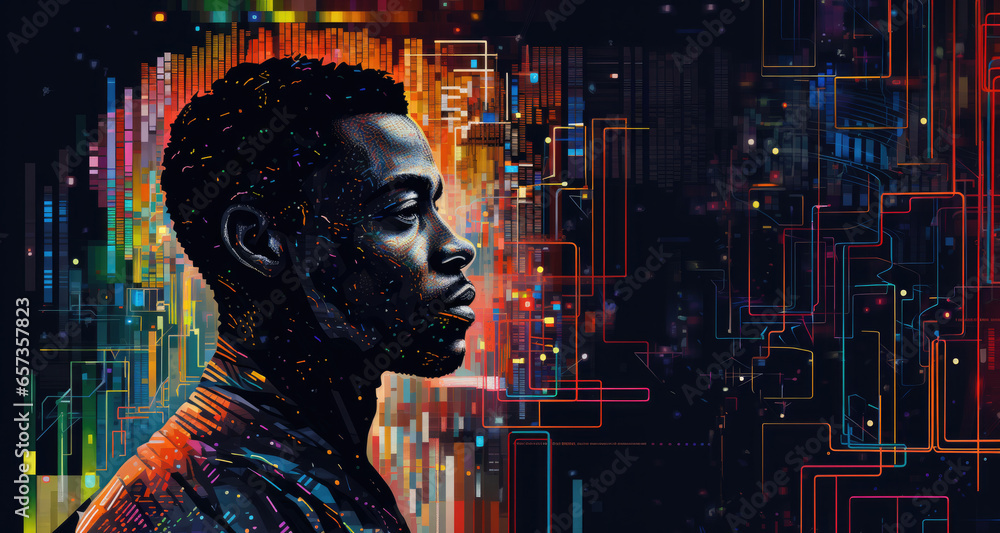 Digital Ethos & Progress: Black Tech Leader Fused with Code and Neural Networks - A Vision of ...