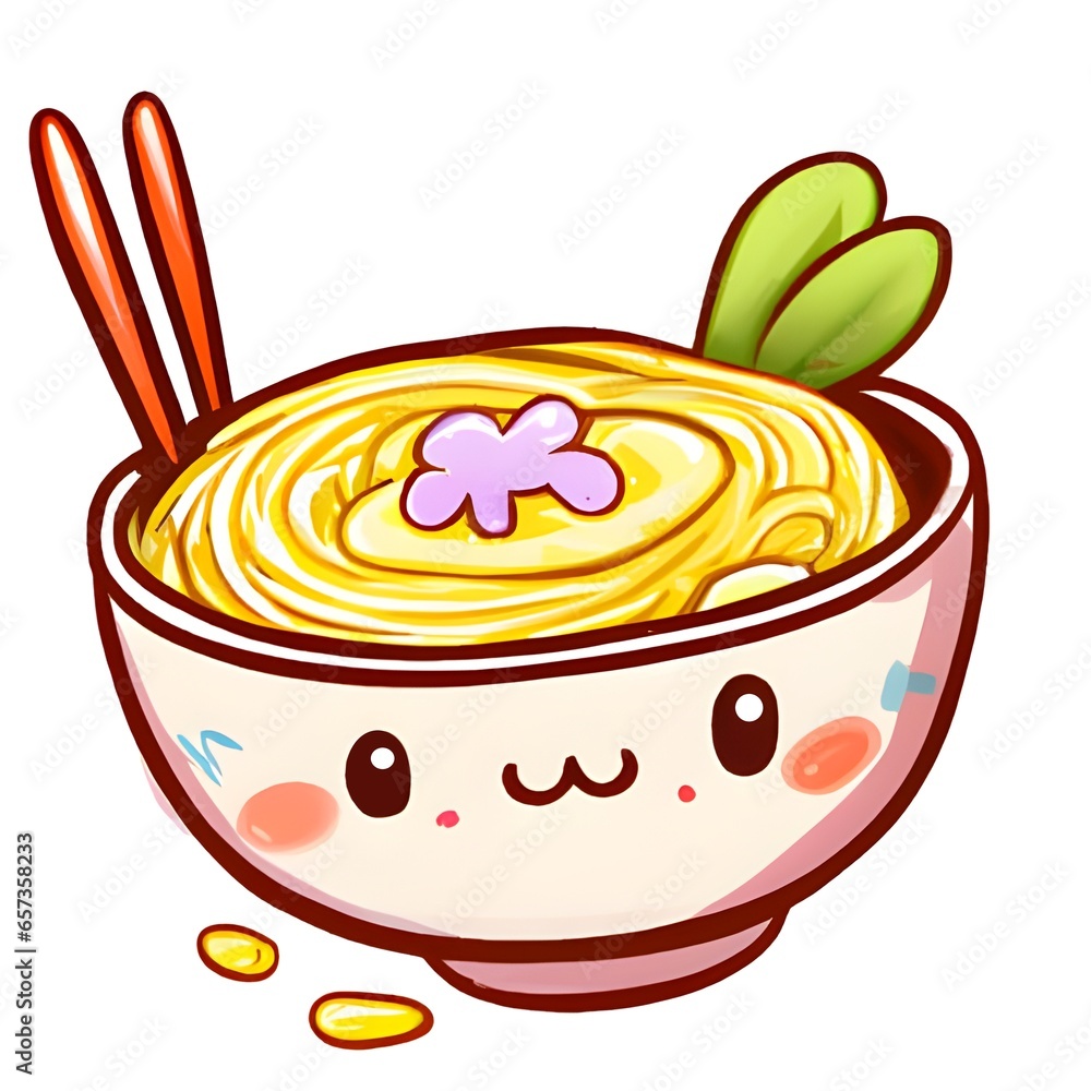 Cute Kawaii Ramen Illustration Ramen Bowl Art Ramen Cute Kawaii