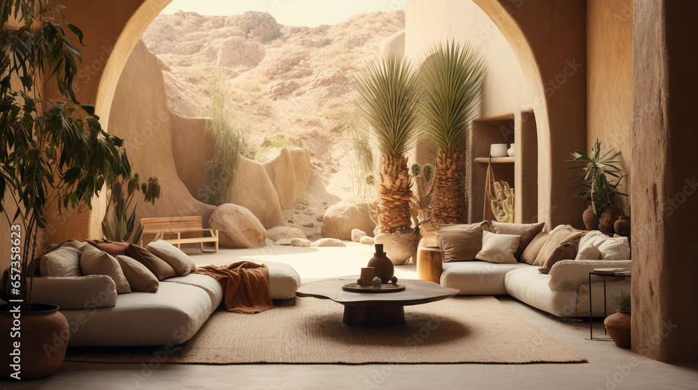 Desert-Inspired Interior. Capturing an interior design inspired by the ...