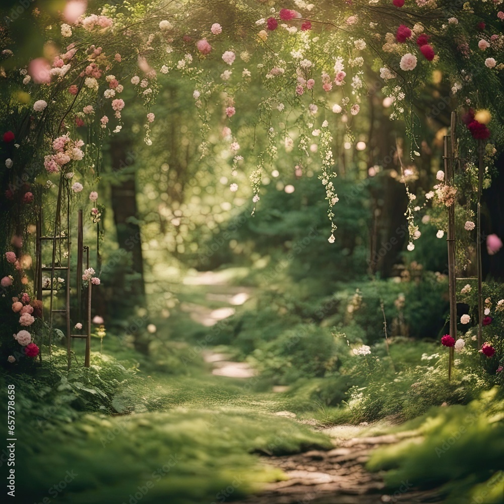 Garden wedding backdrop photography background stage ceremony maternity ...