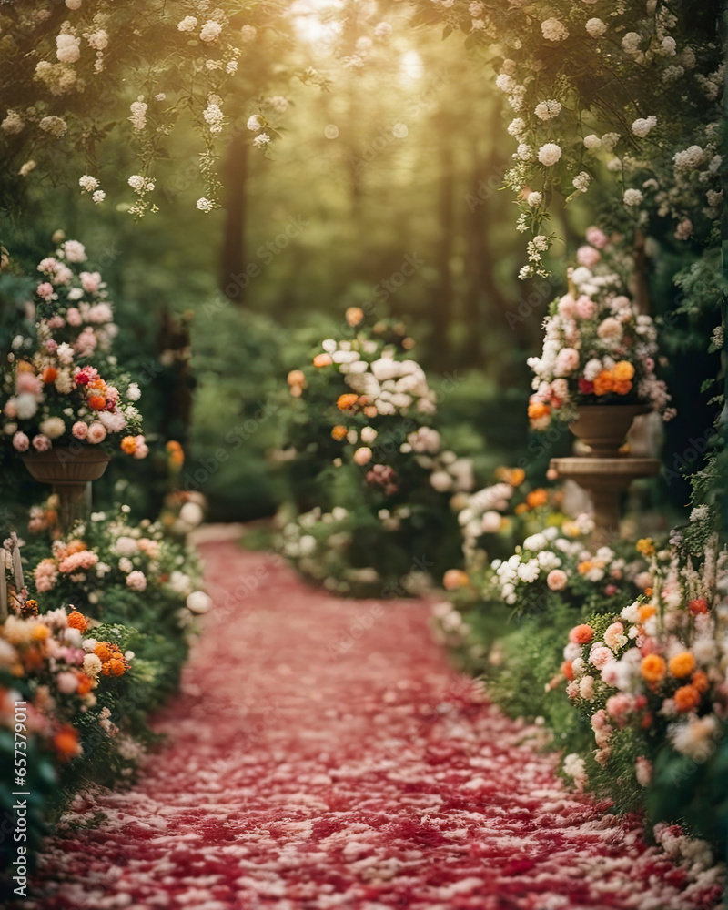 Garden wedding backdrop photography background stage ceremony maternity ...