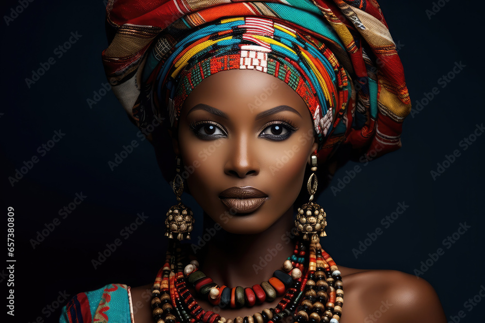 Portrait of a traditional and culturally beautiful African woman Stock ...