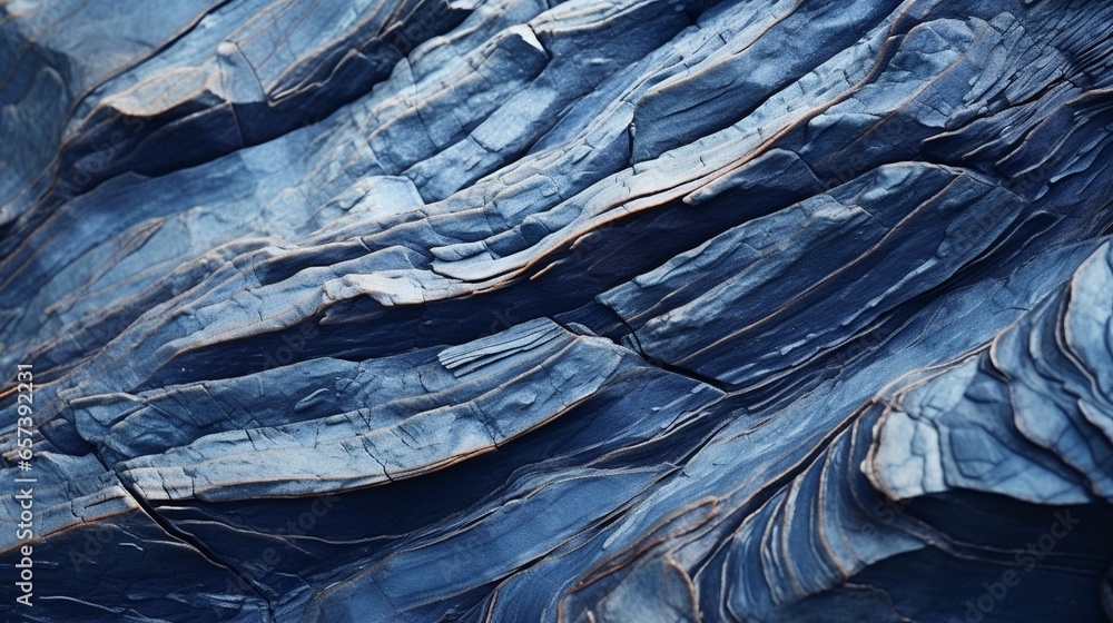 Generative AI : richly detailed rock with blue variants. stone full of ...