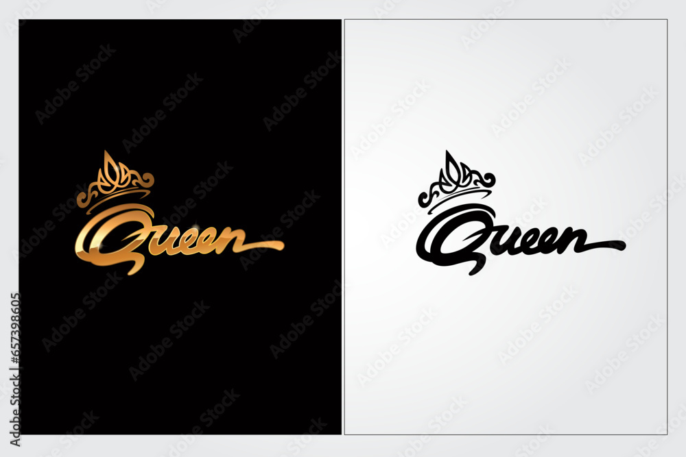 Queen Vector Logo Template. Luxurious royal logo template suitable for ...