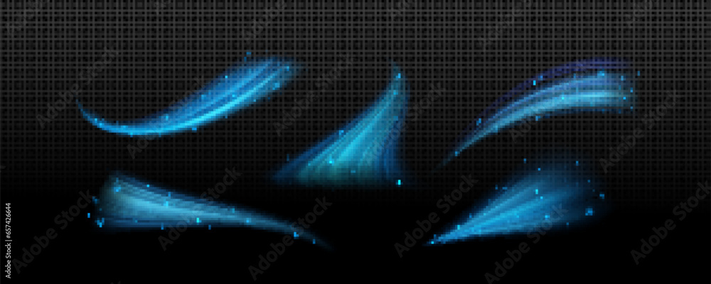 Wind and cold air flow with transparent effect. Realistic vector ...