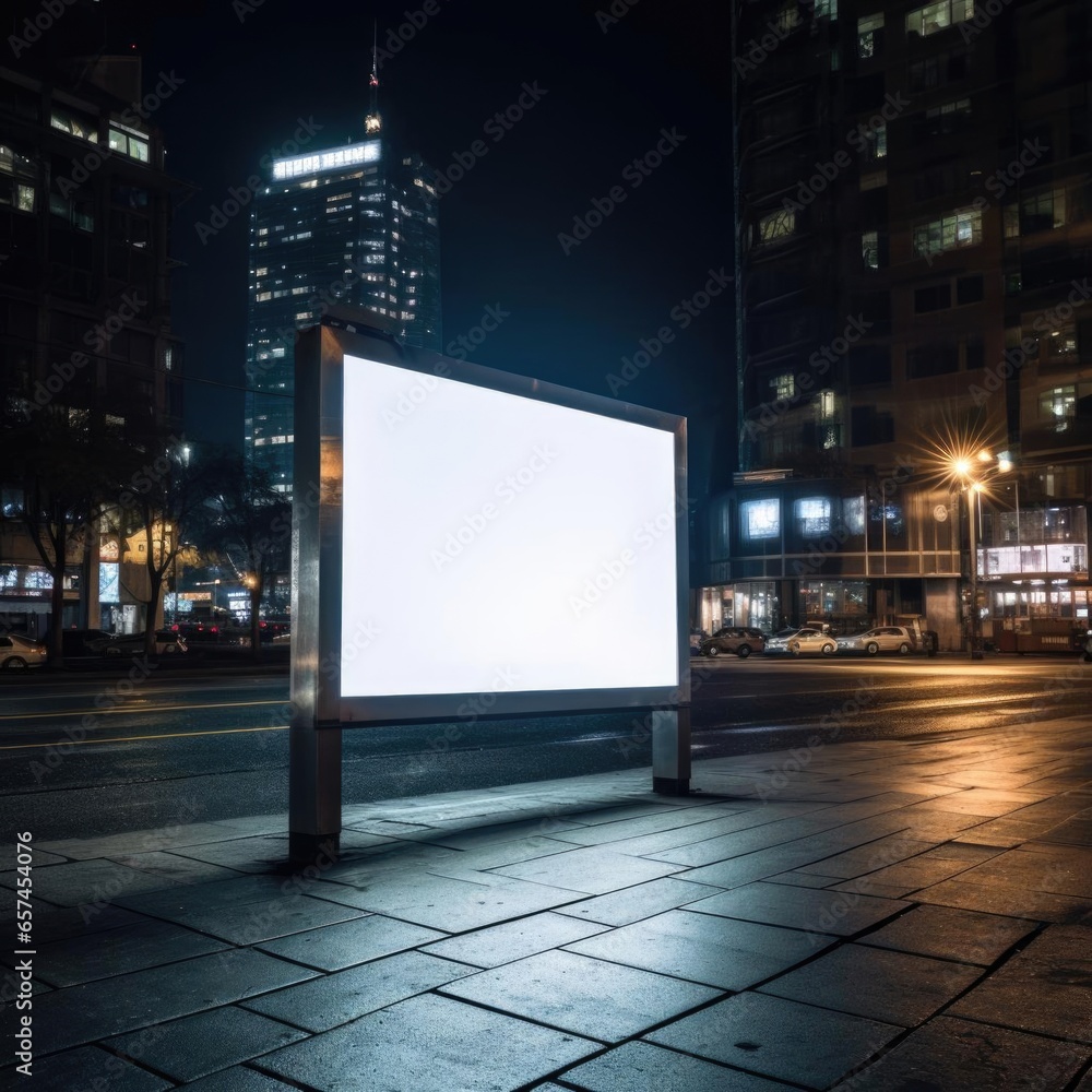Outdoor billboard mockup, outdoor street advertising poster for street ...