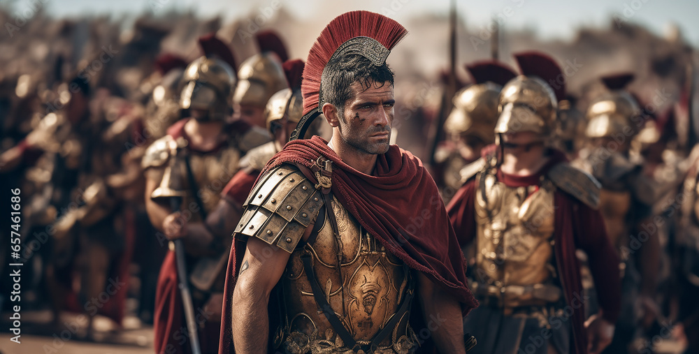 statue of soldiers, troop of simple roman soldier after a battle Stock ...
