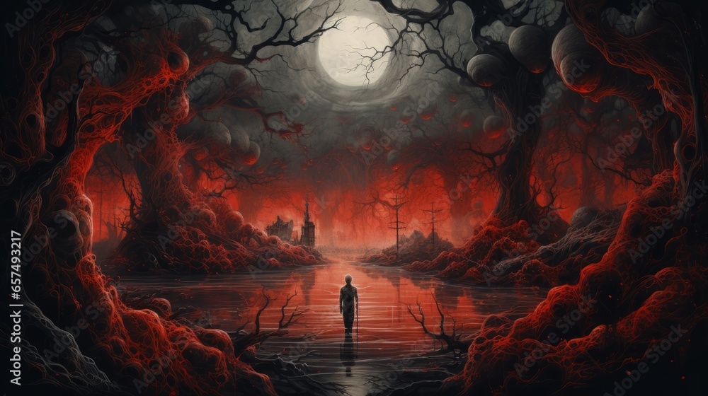 Art of the scary Greek underworld. Painting of the Underworld, hell in ...