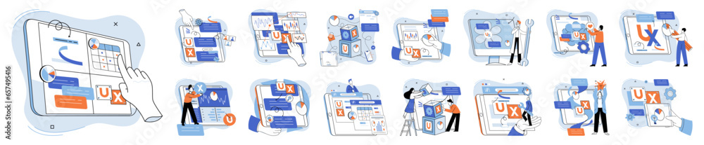 Application testing metaphor. Vector illustration. Software testing ... Application testing metaphor. Vector illustration. Software testing ...