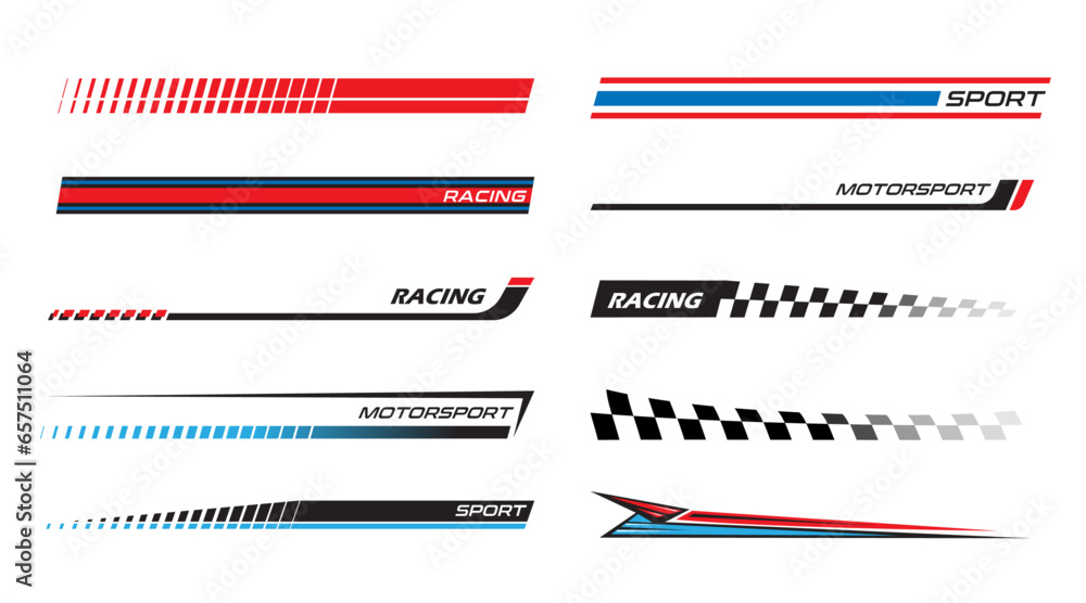 Vetor de Sport racing stripes car stickers racing decals tuning race ...