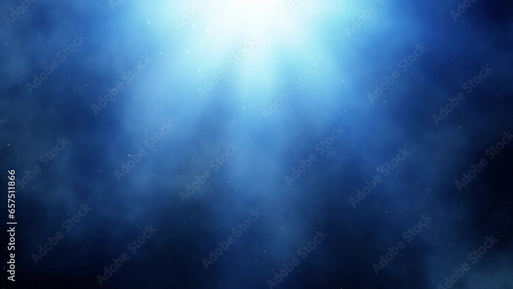 Loop top center blue optical lens flare shine rays transition with ...