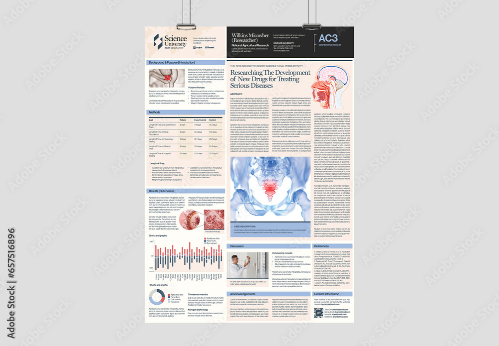 Case Study & Research Poster Layout Stock Template | Adobe Stock