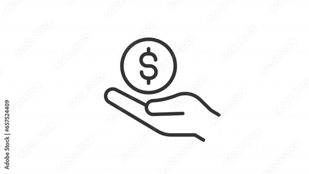 2D black simple thin line animation of perks, HD video with transparent ...