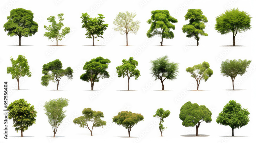 ollection of Isolated Trees on white background , A beautiful trees ...