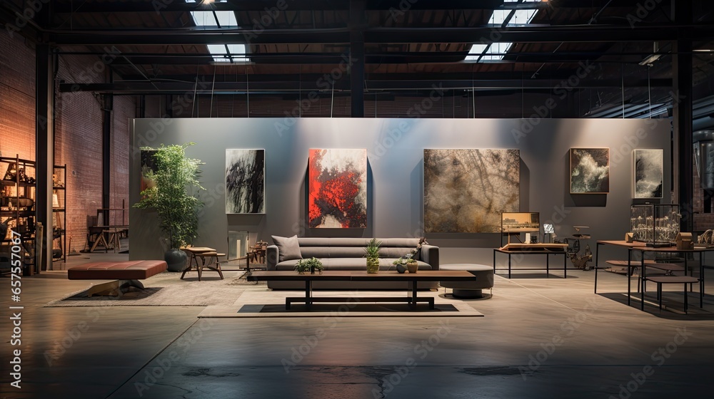 Warehouse transformed into a living space. Showcase the open space ...