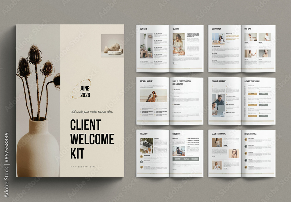Client Welcome Kit Template Stock Template | Adobe Stock