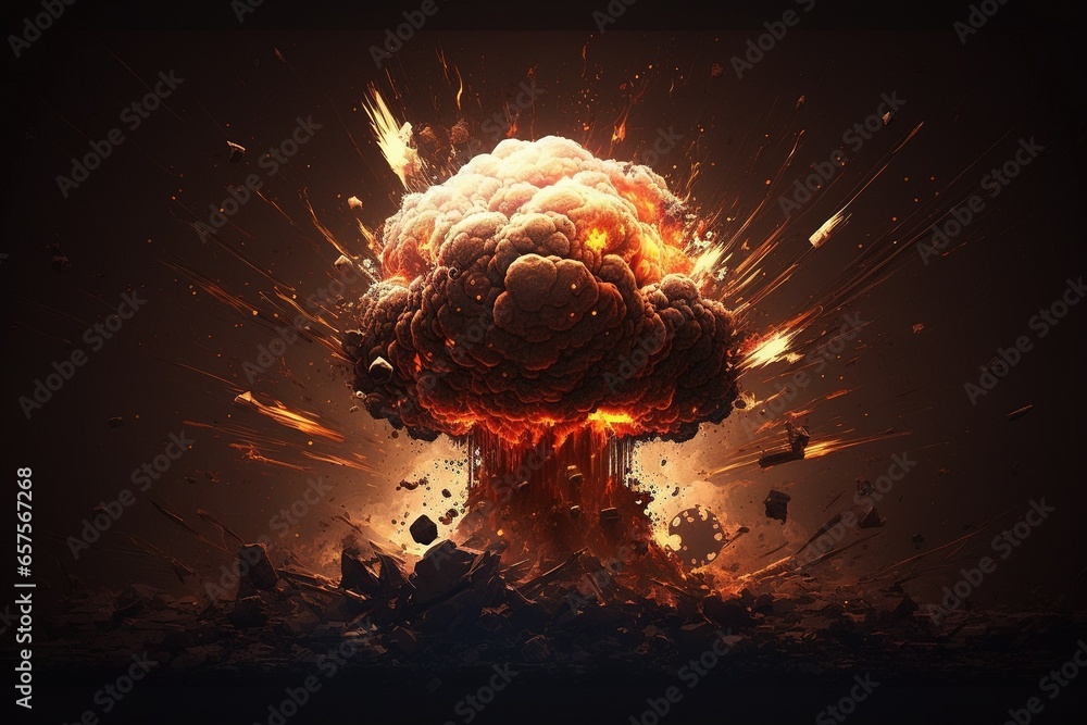 Big bang, mushroom from explosion, nuclear explosion, volcanic eruption ...