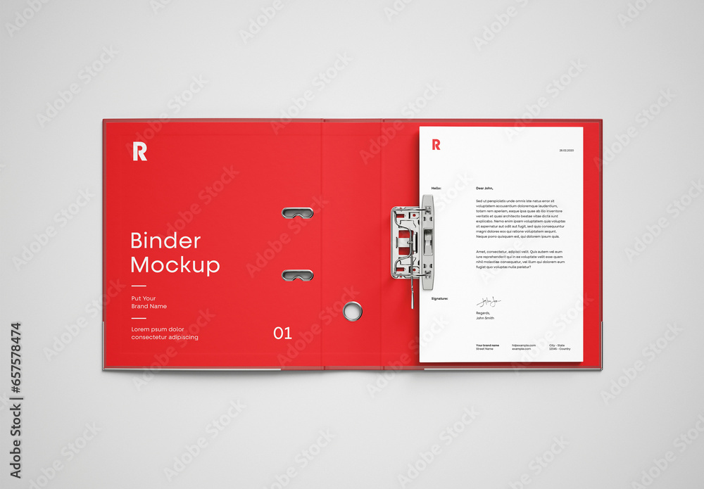 Ring Open Binder Mockup Stock Template | Adobe Stock