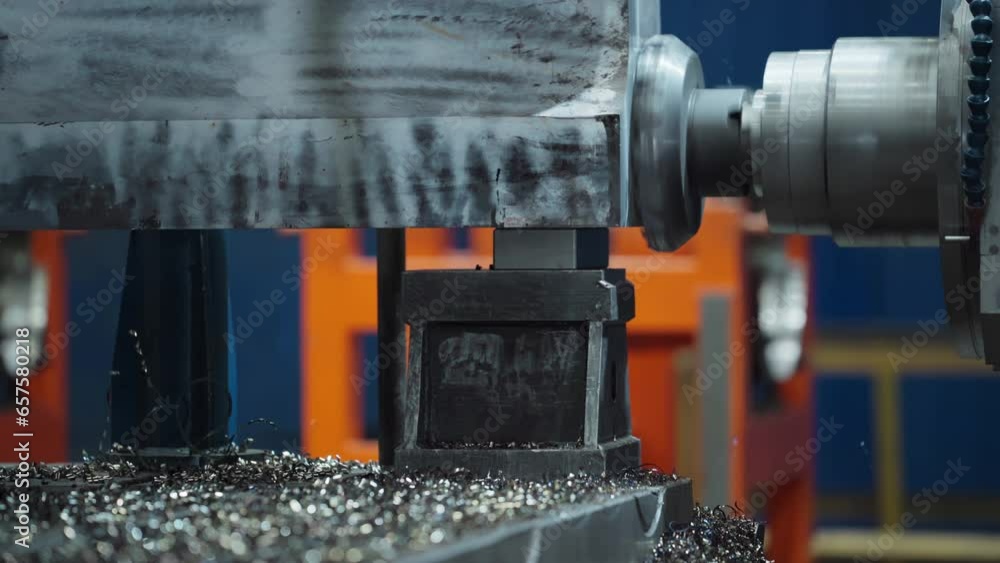 Modern Manufacture Plant. The Part of the Smoothing Machine is pressed ...