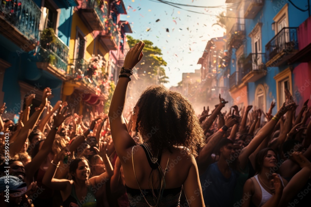 Rio Carnival's lively and colorful street parties with crowds dancing ...