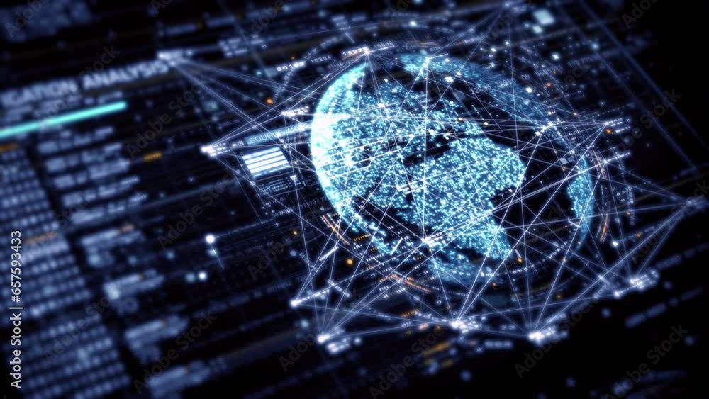 Advanced data matrix simulation UI with cutting-edge digital ...