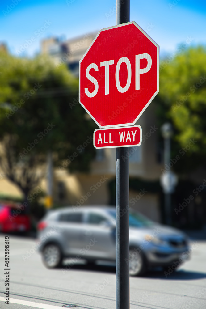Intersection of 'All Way Stop' Type in the USA: A Glimpse into America ...