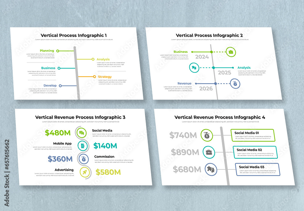 Vertical Process Infographic Design Stock Template | Adobe Stock