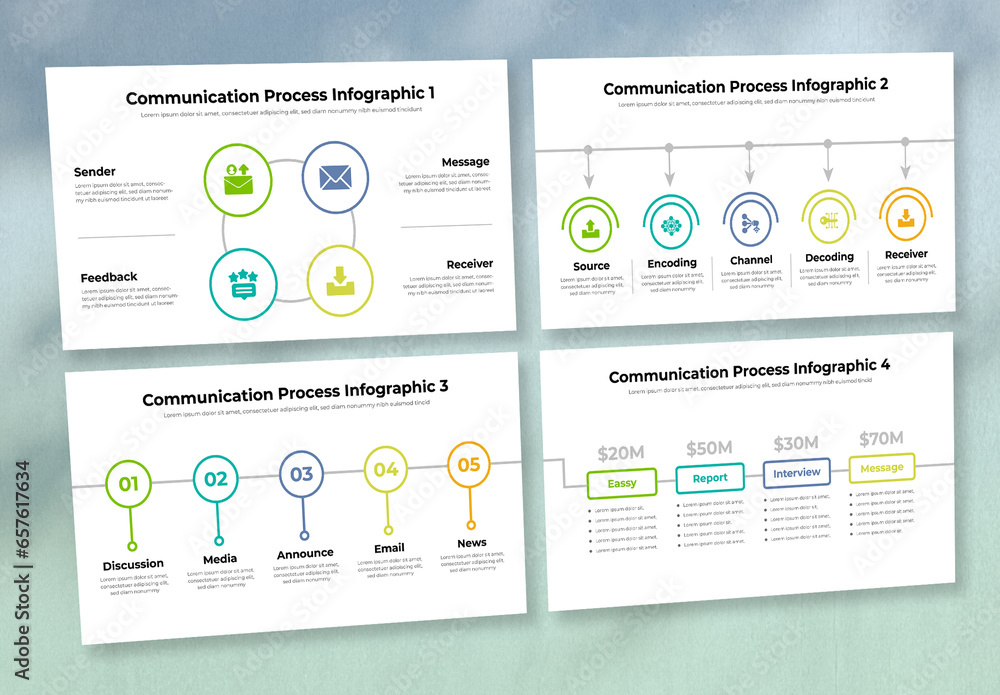 Communication Process Infographic Design Stock Template | Adobe Stock
