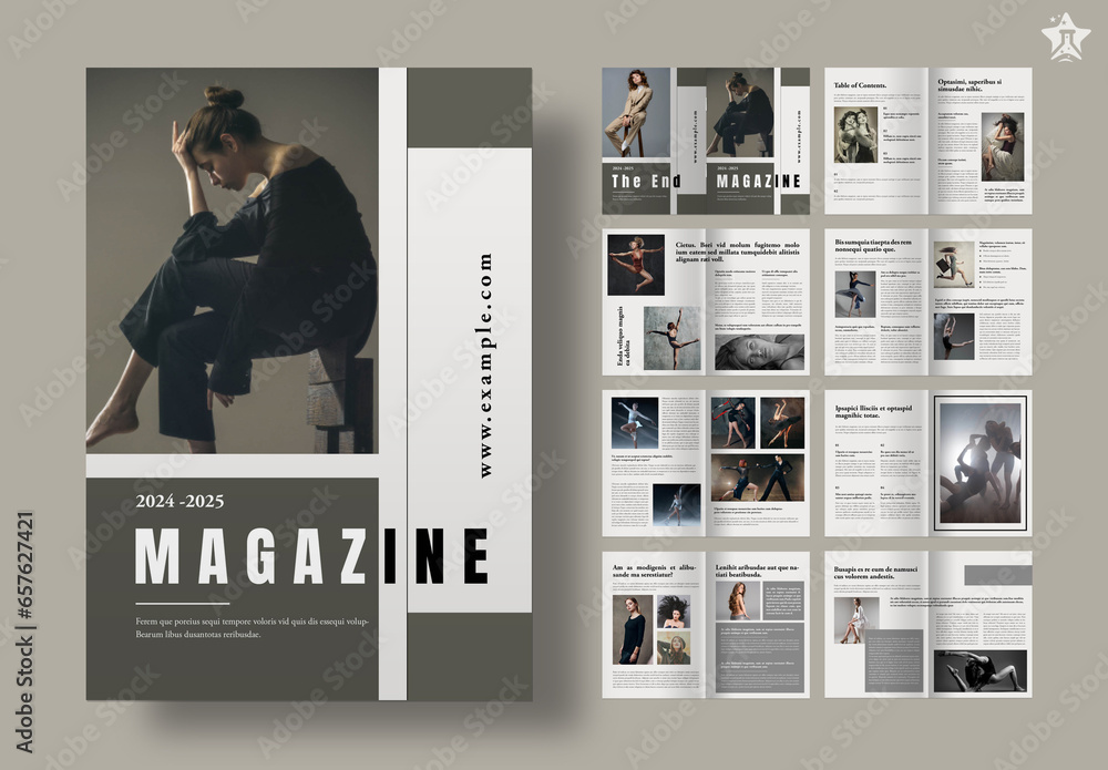 Magazine Layout Stock Template | Adobe Stock