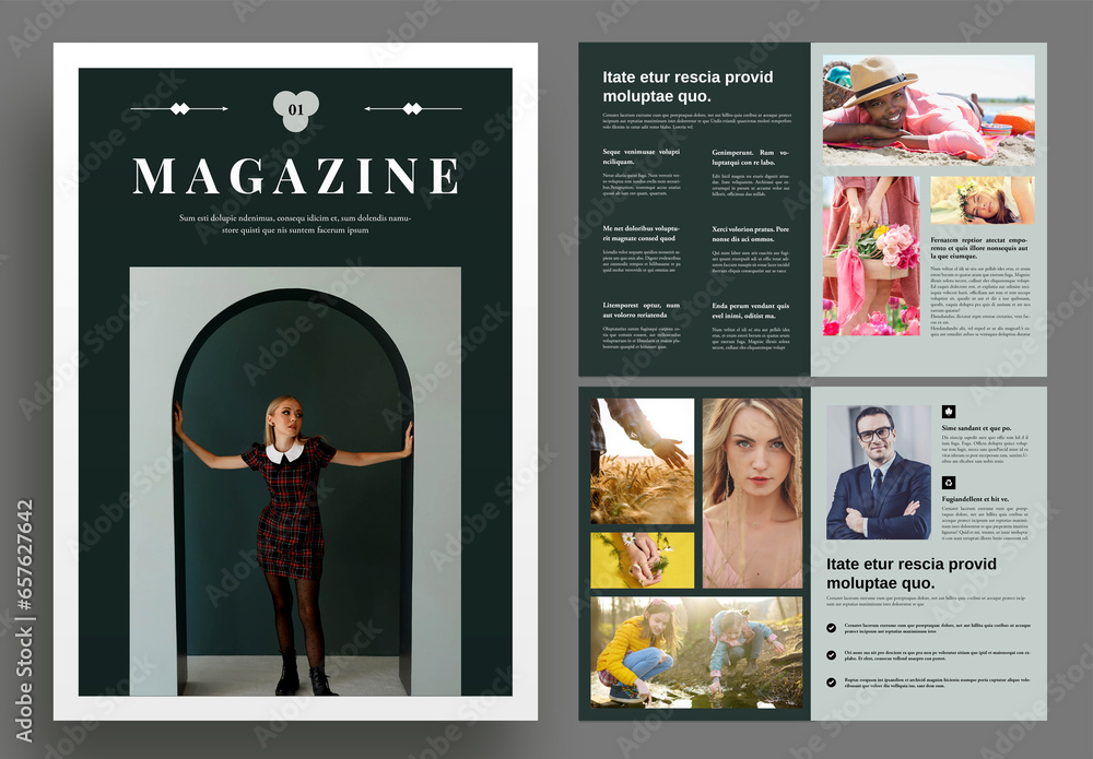 Simple Magazine Stock Template | Adobe Stock