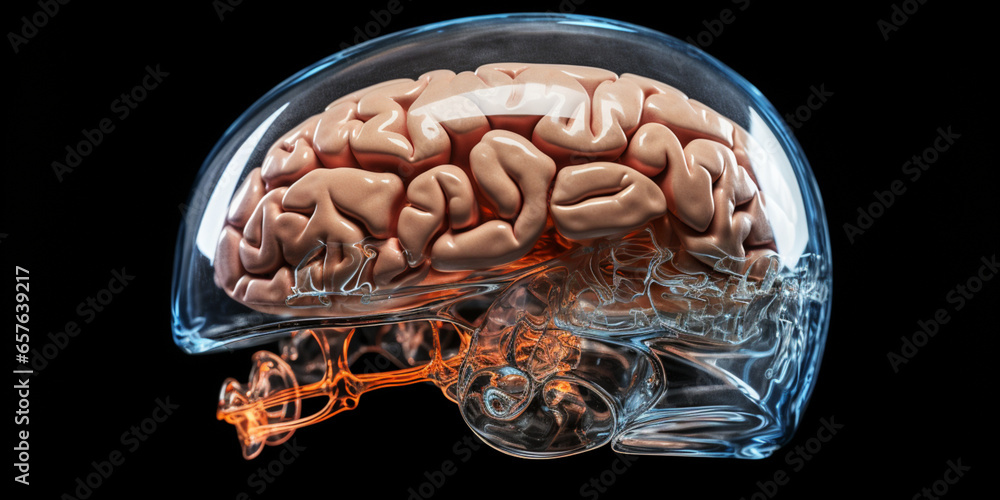 Neural Network Human Brain Illustration, Cognitive Function Concept ...