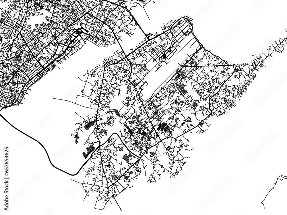 Vector road map of the city of Lapu-Lapu City in the Philippines with ...