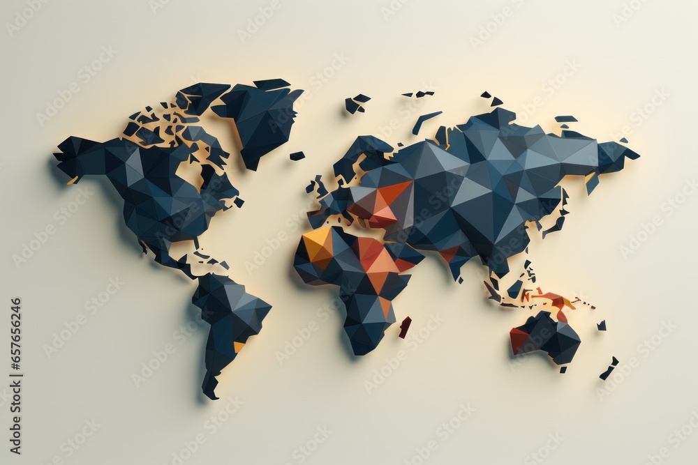 World map design high resolution,empty background. Generative AI. Stock ...