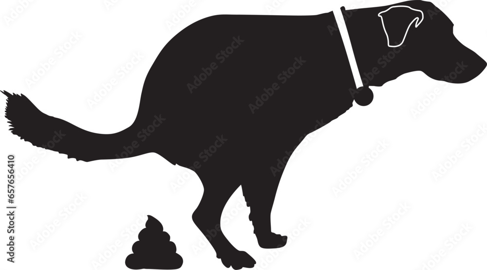 Vetor de Dog Pooping Cutfile, cricut ,silhouette, SVG, EPS, JPEG, PNG ...