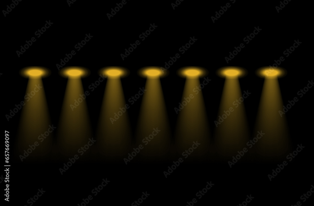 Concert stage with yellow spotlight. Royalty high-quality free stock ...