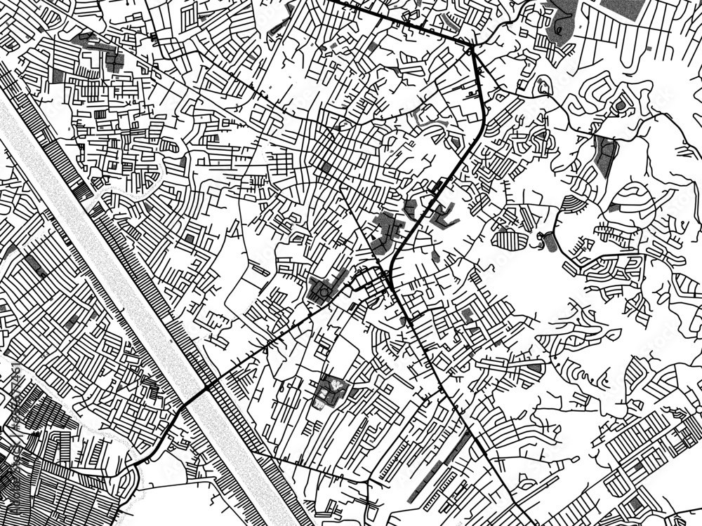 Greyscale vector city map of Taytay in the Philippines with with water ...