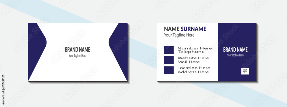 Double sided business card design. Modern business card design. Stock ...
