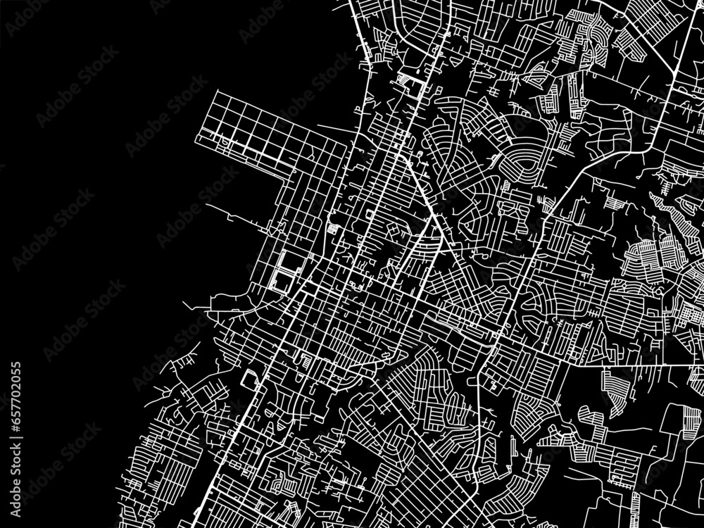 Vector road map of the city of Bacolod City in the Philippines with ...