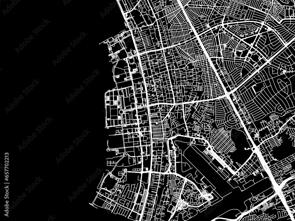 Vector road map of the city of Pasay in the Philippines with white ...