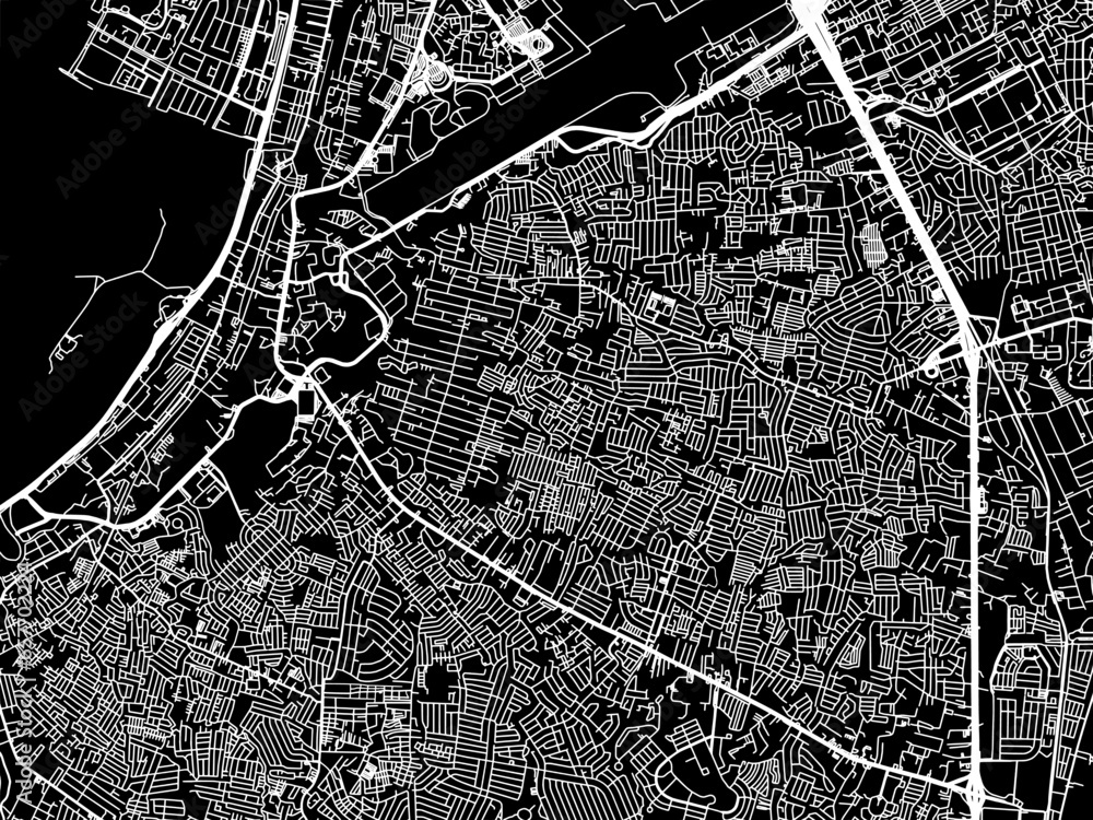 Vector road map of the city of Paranaque City in the Philippines with ...