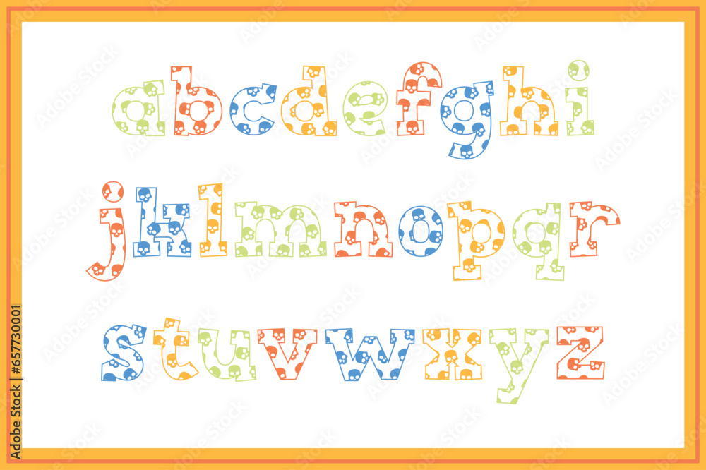 Versatile Collection of Skull Alphabet Letters for Various Uses Stock ...