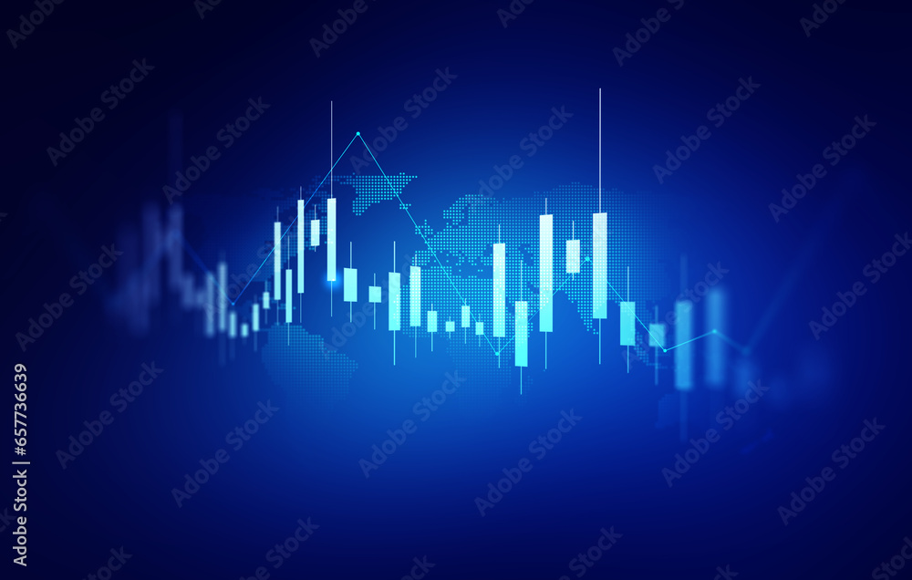 Stock market investment trading graph growth.Investment finance chart ...