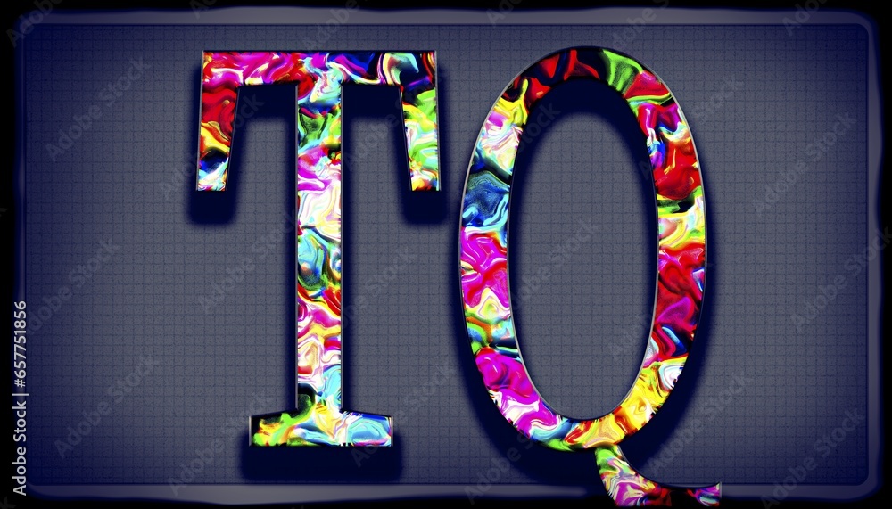 Double letter signature TQ in an unique design named Painter rough ...